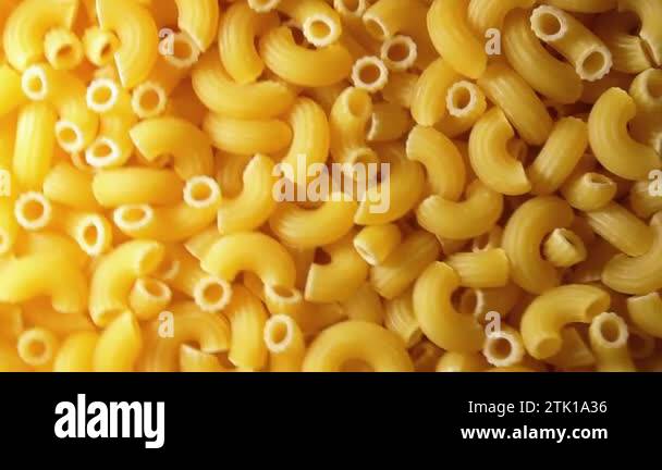 Uncooked Chifferi Rigati Pasta - Top View. Fat and Unhealthy Food ...