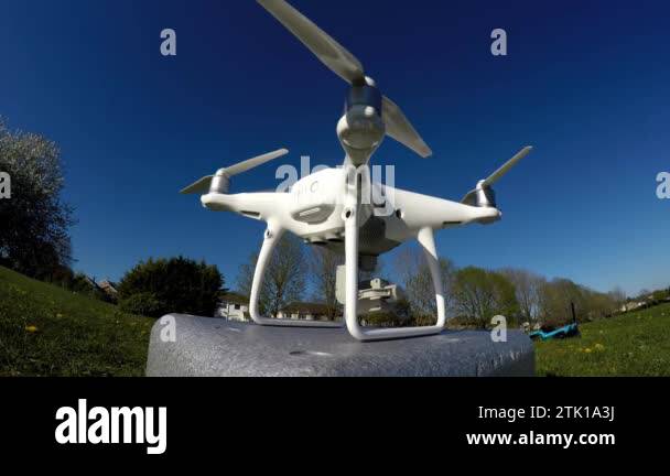DRONE TAKE OFF FROM THE GROUND | CLEAN BLUE SKY IN THE BACKGROUND ...