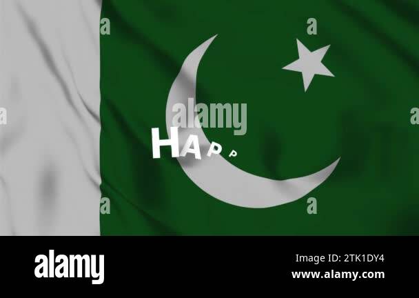 Happy Independence Day Pakistan with Pakistani flag background for ...