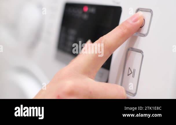 Setting the program panel of the washing machine for washing clothes ...