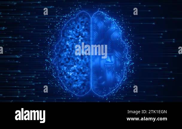 Artificial Intelligence Quantum Computer Technology digital brain bid ...