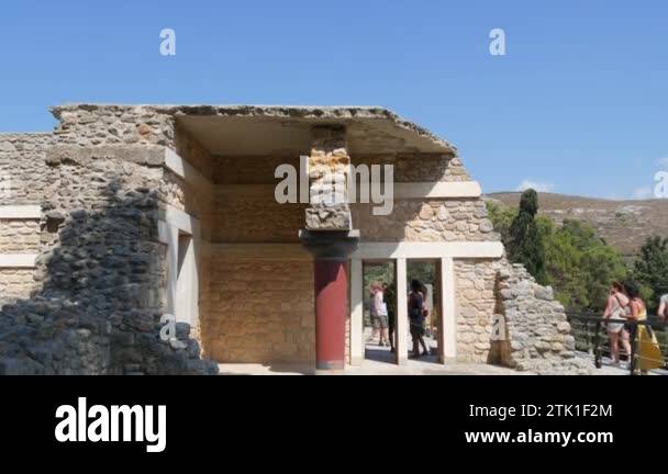 Heraklion, Greece - July 15, 2022: The world famous Knossos Palace of ...