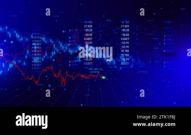 4K 3D Stock market or forex trading graph and candlestick chart ...