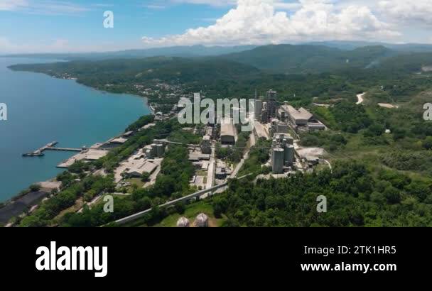 Seafront with Cement factory in Lugait, Misamis Oriental. Mindanao ...