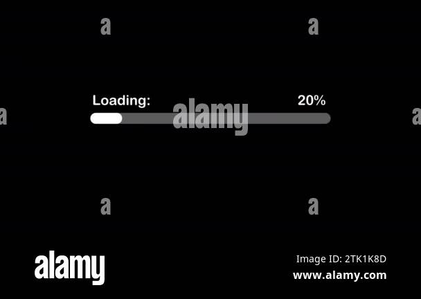 Loading Progress Bar. 4K Video. Pixel Preloader. Downloading Barloading Screen. Animation on ...