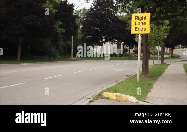 Traffic sign warning road ends Stock Videos & Footage - HD and 4K Video ...