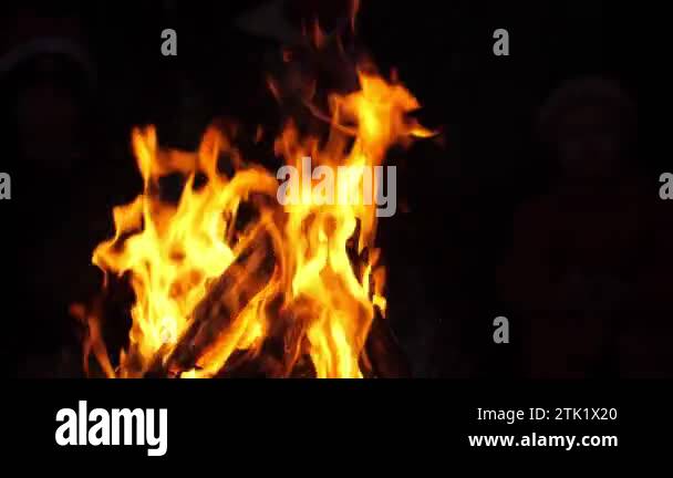Fire flames and sparks in slow motion Stock Video Footage - Alamy