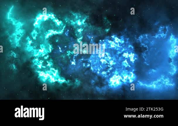 4K 3D Animation of flying through glowing nebulae and stars Space ...