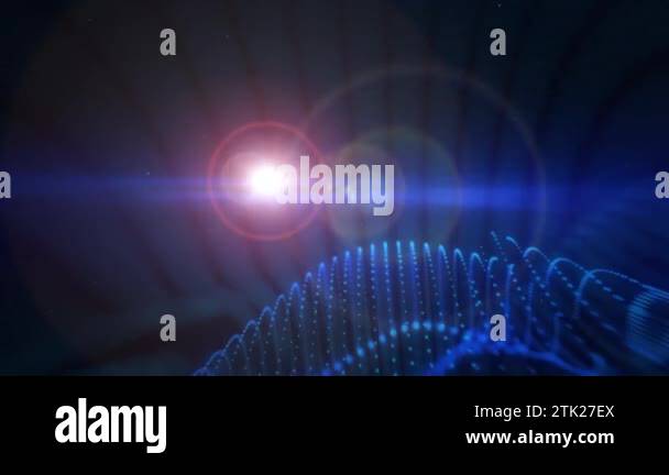 Digital Transformation text abstract science technology futuristic 3D ...