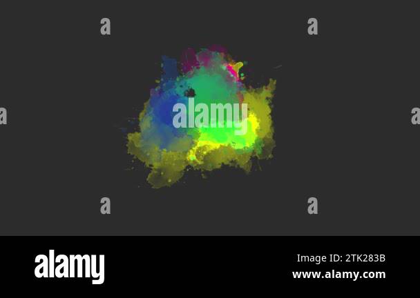 ink splatter compositing effect. Splash color ink transition. Ink brush ...