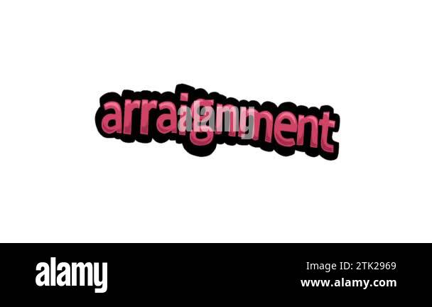 White screen animation video written ARRAIGNMENT Stock Video Footage ...