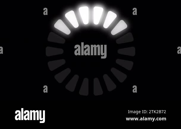 Loading Circle Video with Glow. Loading Animation on Transparent ...