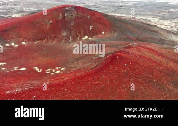 Extinct Red Volcano Unusual Wonder Of Nature In Iceland Traces of ...