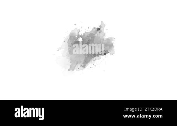 Ink drops effect animation. Ink brush stroke transition. Ink splash ...