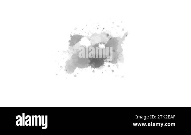 Ink drops effect animation. Ink brush stroke transition. Ink splash ...