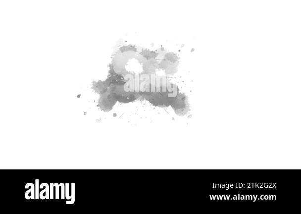Ink drops effect animation. Ink brush stroke transition. Ink splash ...