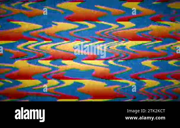 Transforming screen noise vhs computer error imitation, neon sci-fi ...