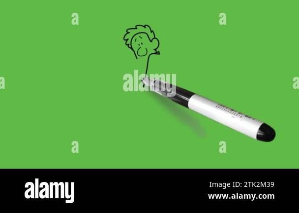 draw standing scared man hold his face one side and fold arms with ...