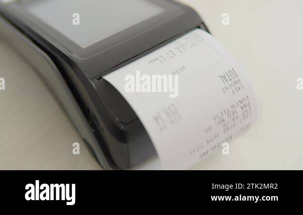 The check leaves the bank POS terminal after payment. Purchase and ...