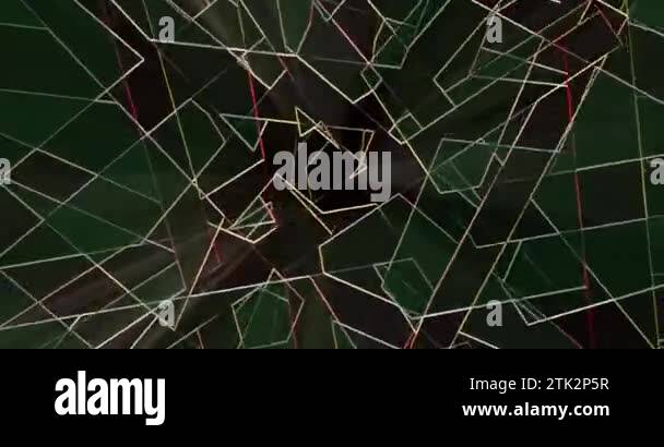 Rays of light form geometric shapes. They flicker and move in three-dimensional space. Animated ...