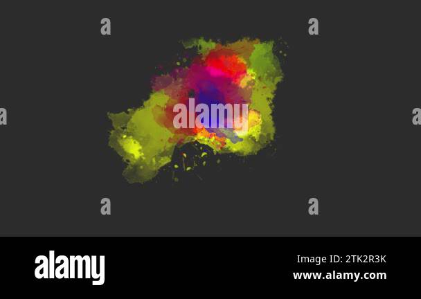 ink splatter compositing effect. Splash color ink transition. Ink brush ...