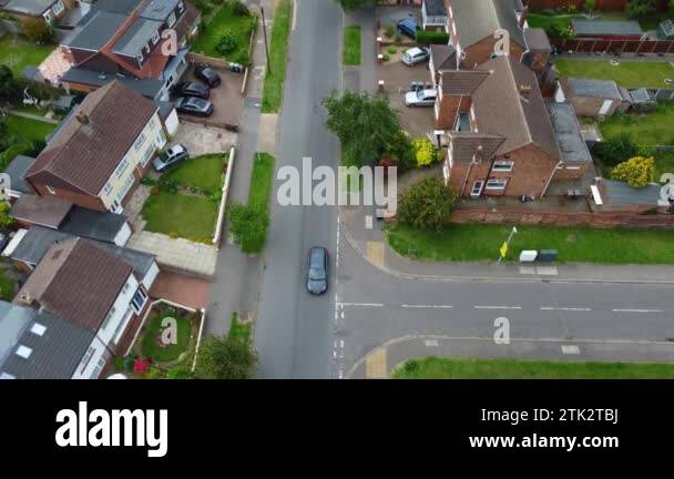 High Angle View of Western Luton City and Residential District. Aerial ...