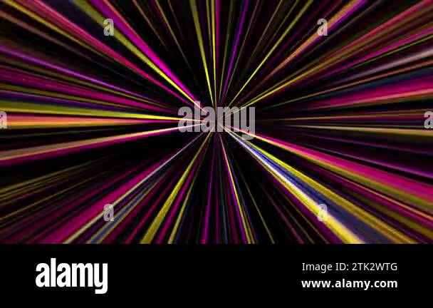 Abstract loop colorful speed light with beam radial rays light emitted ...