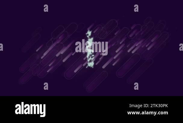 Abstract shapes moving in a hypnotic motion against a purple background ...