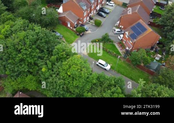 High Angle View of Western Luton City and Residential District. Aerial ...