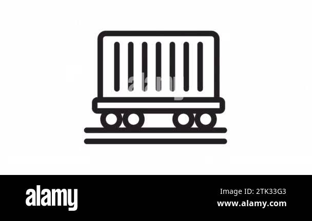 Container, Transport Logistics animated icon on transparent background ...