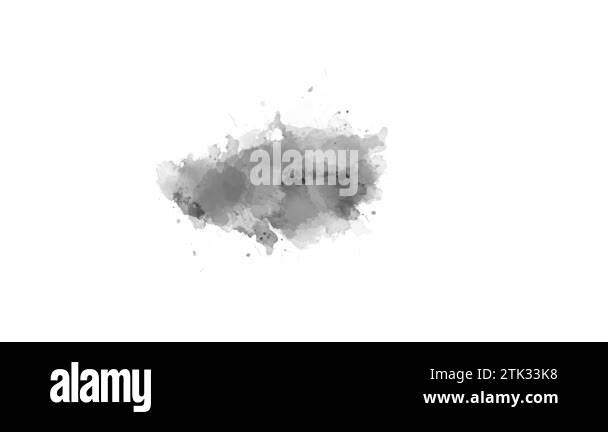 Ink drops effect animation. Ink brush stroke transition. Ink splash ...