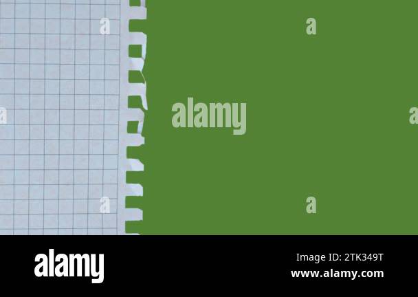 Checkered paper on green screen chroma key background. 4k paper ...
