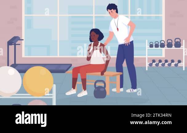 Animated phobias illustration set. Panic attack. Sudden and intense ...