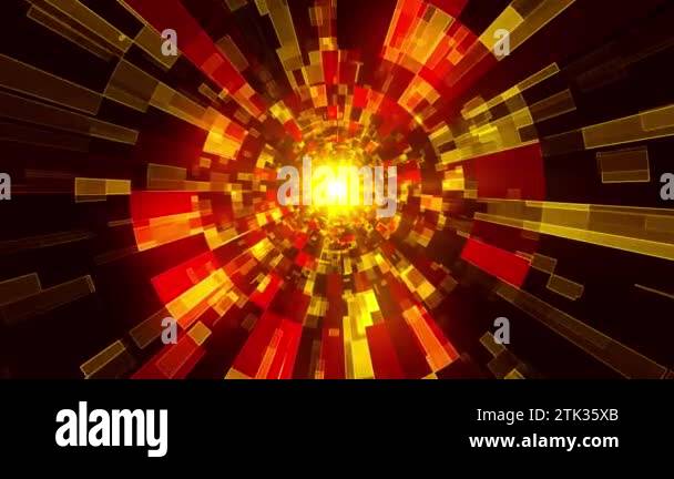 3D 4K Digital Cyber punk Cyber Technology Tunnel Infinite flight into ...