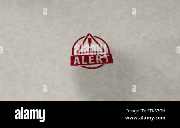Alert stamp loopable and seamless animation. Hand stamping impact ...