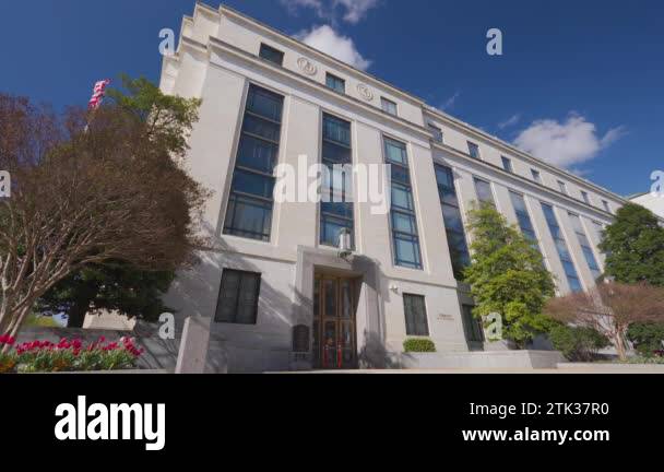 The entrance to the Dirksen Senate Office Building on Capitol Hill in ...