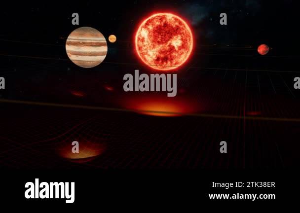 Gravity wireframe simulation in cosmos. Theory of Relativity in the ...