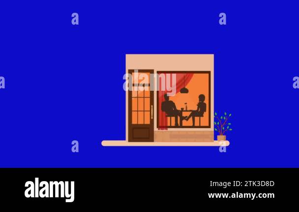 House Before and After Presentation on Green Screen. Old Building vs ...