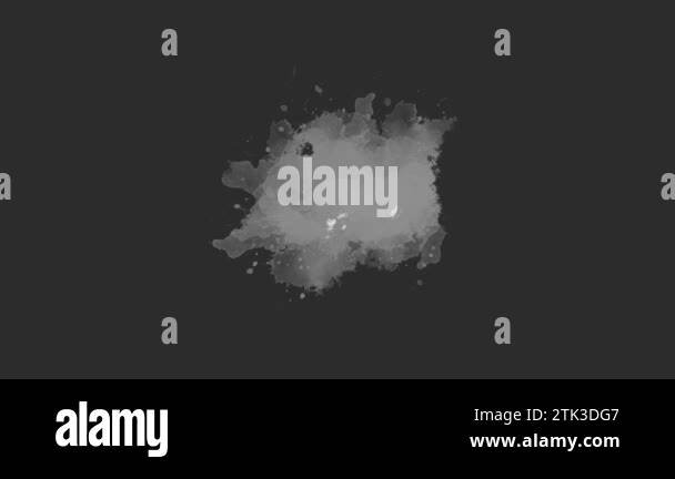 Ink splatters compositing animation. Ink brush stroke transition. Ink ...