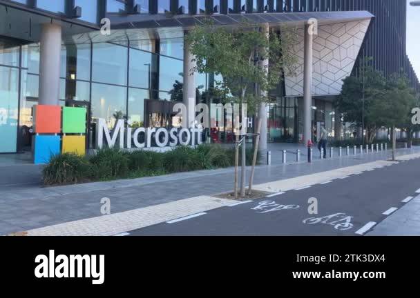 Israel Herzliya November 2022. Microsoft building. Modern hub made of ...