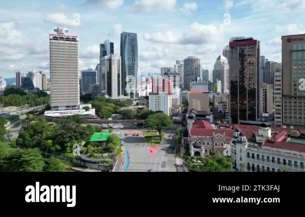 Bukit Bintang, Kuala Lumpur, Malaysia - Dec 05 2022: Aerial move over ...