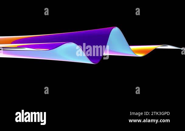 Color wave animation seamless loop. 3d abstract neon 3d curve fluid ...