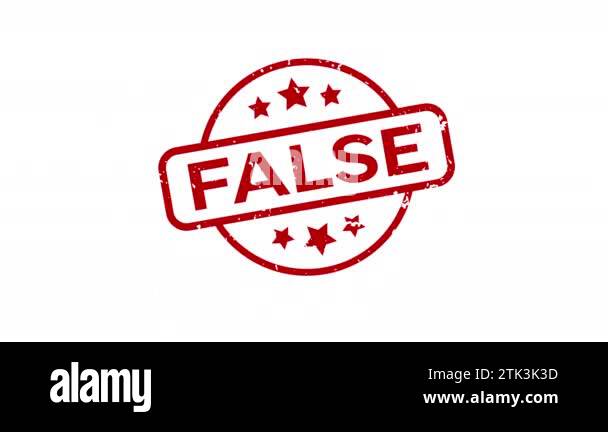 False - Stamp, Imprint, Seal Template. 4K Video Motion Graphics. Chroma ...