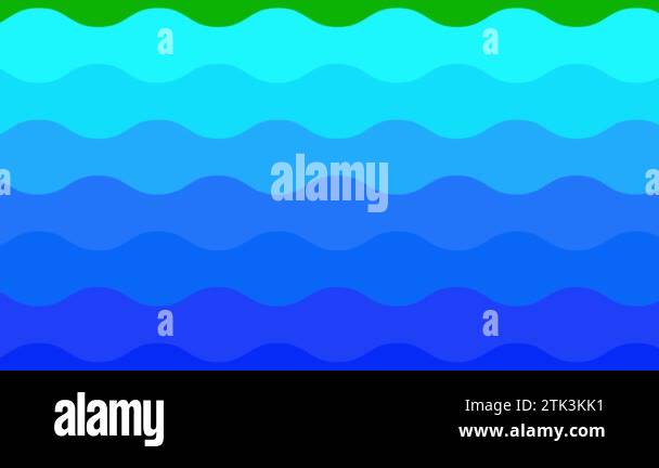 Animated blue waves background. Looped video. Decorative waves ...
