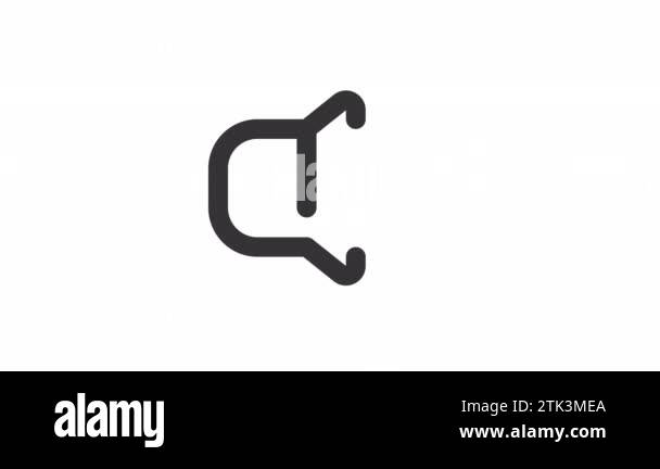 Animated social media line ui icons. Application controls. Seamless loop HD video with alpha ...