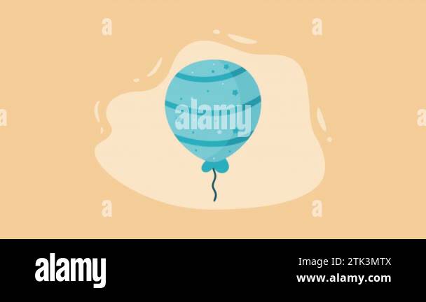 blue balloon helium floating animation ,4k video animated Stock Video ...