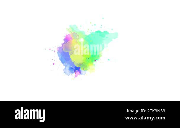 ink splatter transition effect animation. watercolor black ink splatter ...
