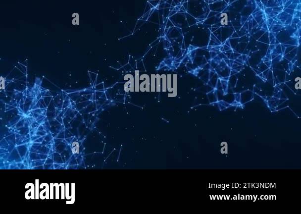 Abstract plexus background with connected lines and dots. Wave flow. Plexus geometric Big data ...