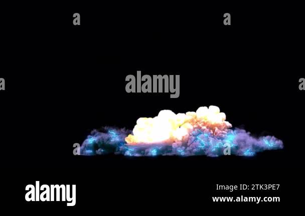 4k Sci Fi futuristic explosion or a magical explosion with electric ...