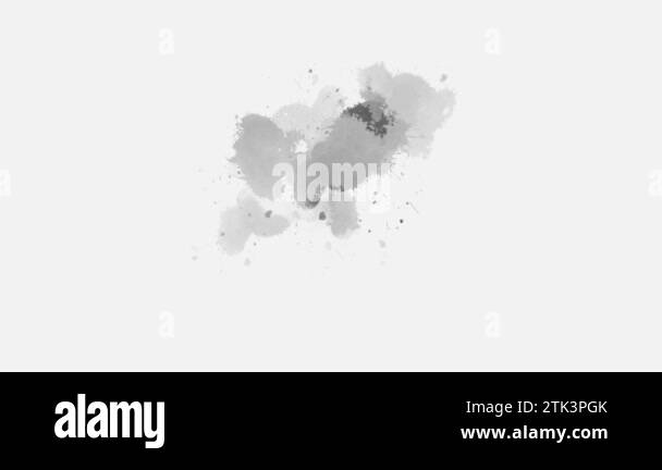 ink transition splatter blot spreading effect animation. Ink brush stroke transition. Ink splash ...